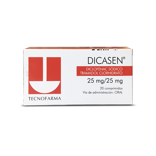 Drogas S&S - DICASEN 25/25 MG CAJA X 20 COMP