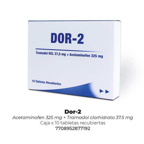 Drogas S&S - DOR-2 37,5/325 MG CAJA X 10 TABS