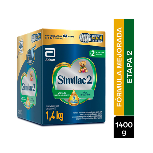 Drogas S&S - SIMILAC 2 5HMO CAJA X 1400 GR
