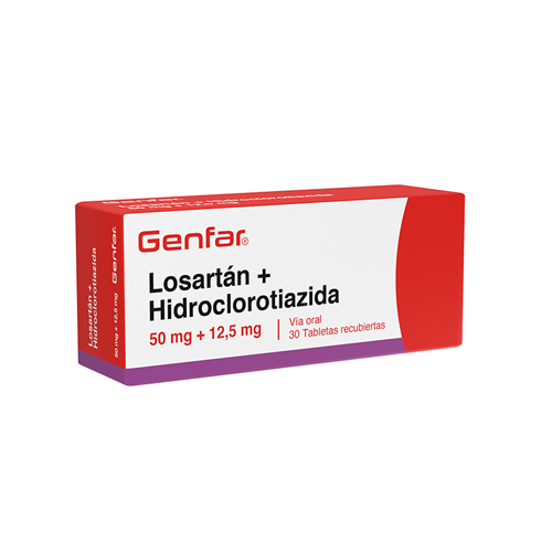 Drogas S&S - LOSARTAN HCT 50/12.5 MG GENFAR CAJA X 30 TABS